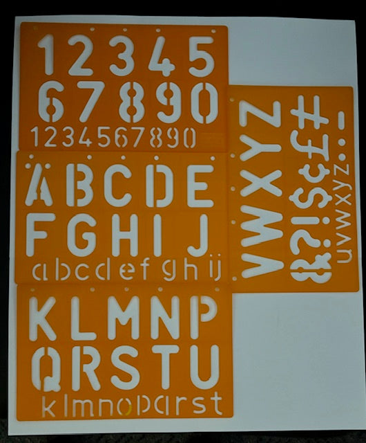 Lettering Stencil 4pc Set | Airbrush Warehouse